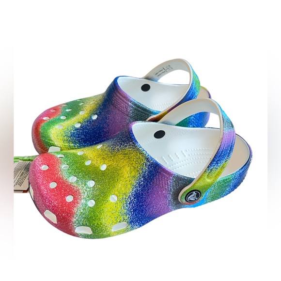 CROCS | Shoes | Crocs J3 Clogs Sandals Unisex Tiedye Neon Multicolor ...